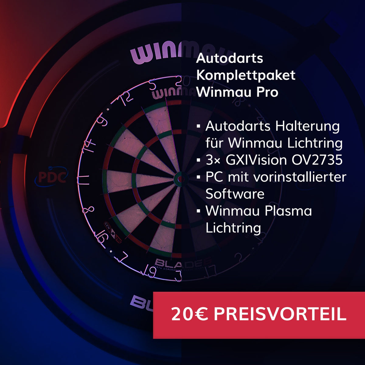 Autodarts Komplettpaket Winmau Pro - Autodarts & PC & Winmau Plasma ...